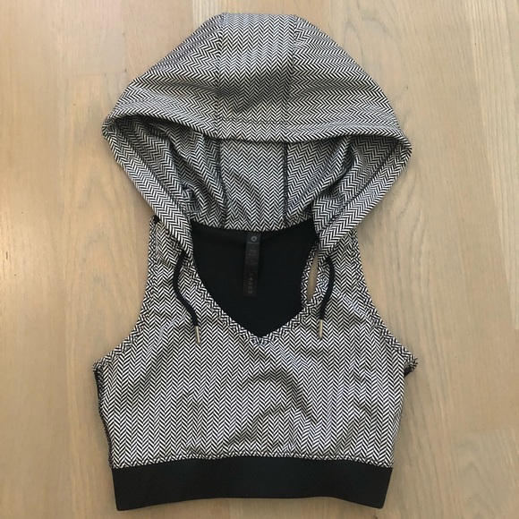 Reflex | Intimates & Sleepwear | Chevron Sports Bra With Hood | Poshmark